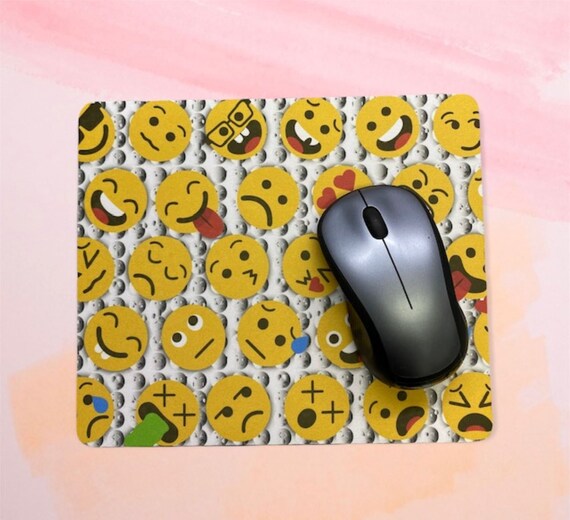 Emoji Mouse Pad / Happy Smiley Kindness Mouse Pad / Desk | Etsy