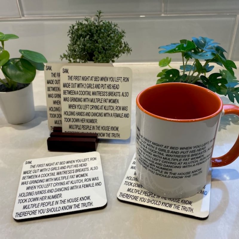 Letter Coaster - Etsy