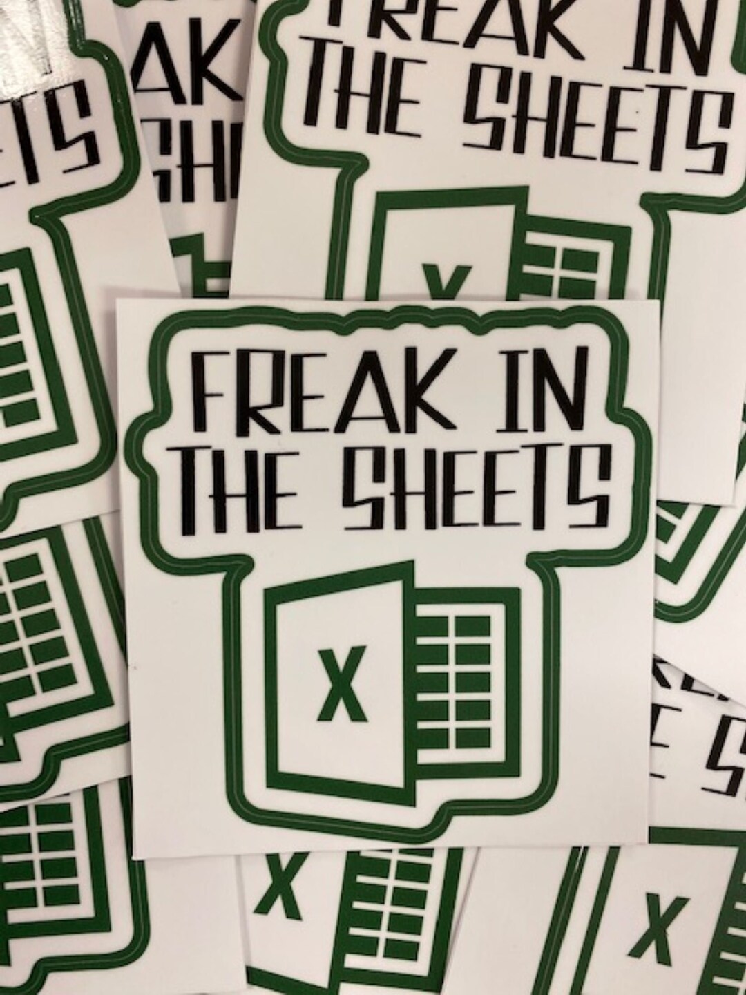 Funny Sticker Excel 3 Piece Sticker Set ,freak in the Sheets Sticker ...