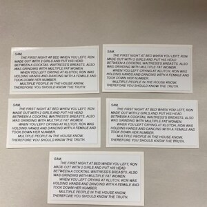 Jersey Shore "the Note" 5 Piece Sticker Set, Snooki Letter to Sammi ...