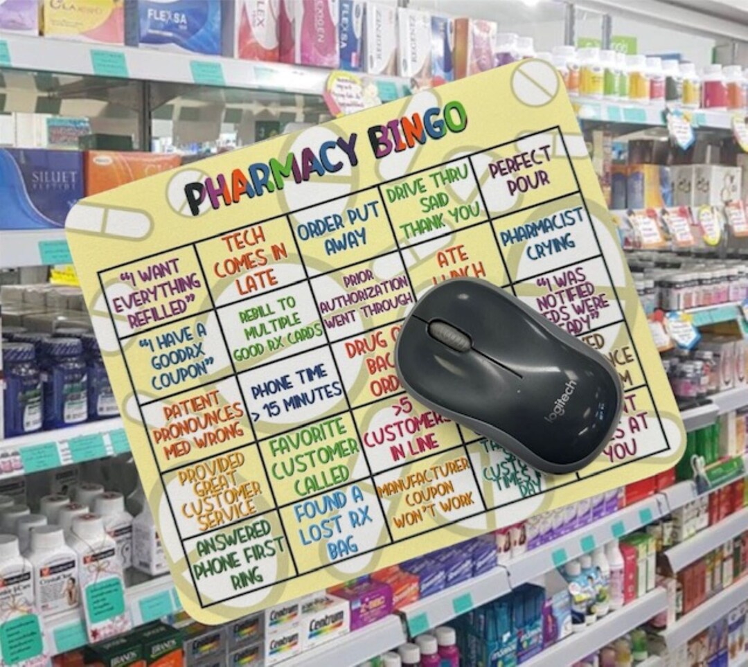 Pharmacy Bingo Mouse Pad: Funny Pharmacist Office Decor - Etsy