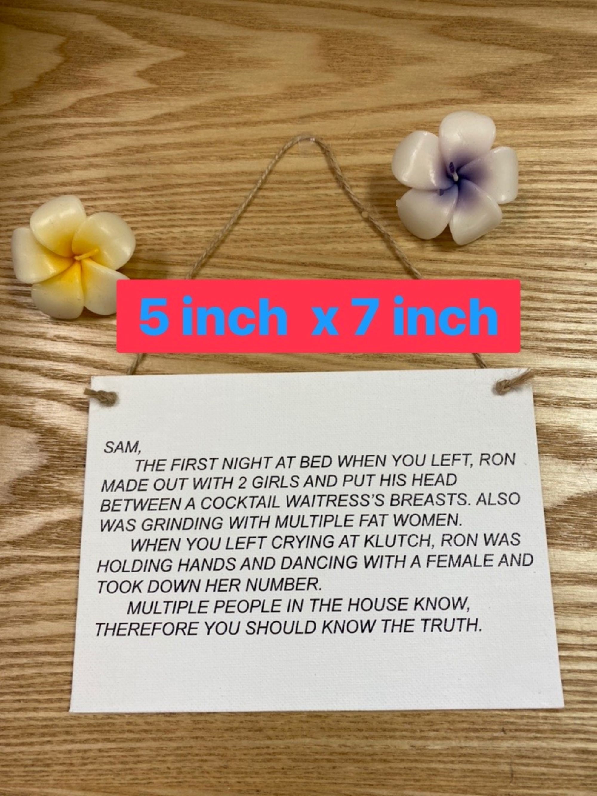 Jersey Shore the Note Canvas Print Dear Sam - Etsy