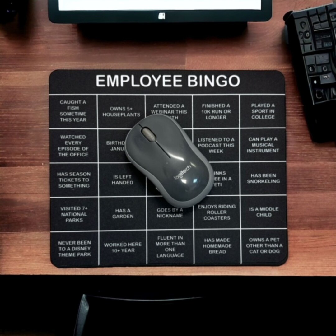Employee Bingo Mouse Pad / Desk Accessories, Desk Accessories, Office ...