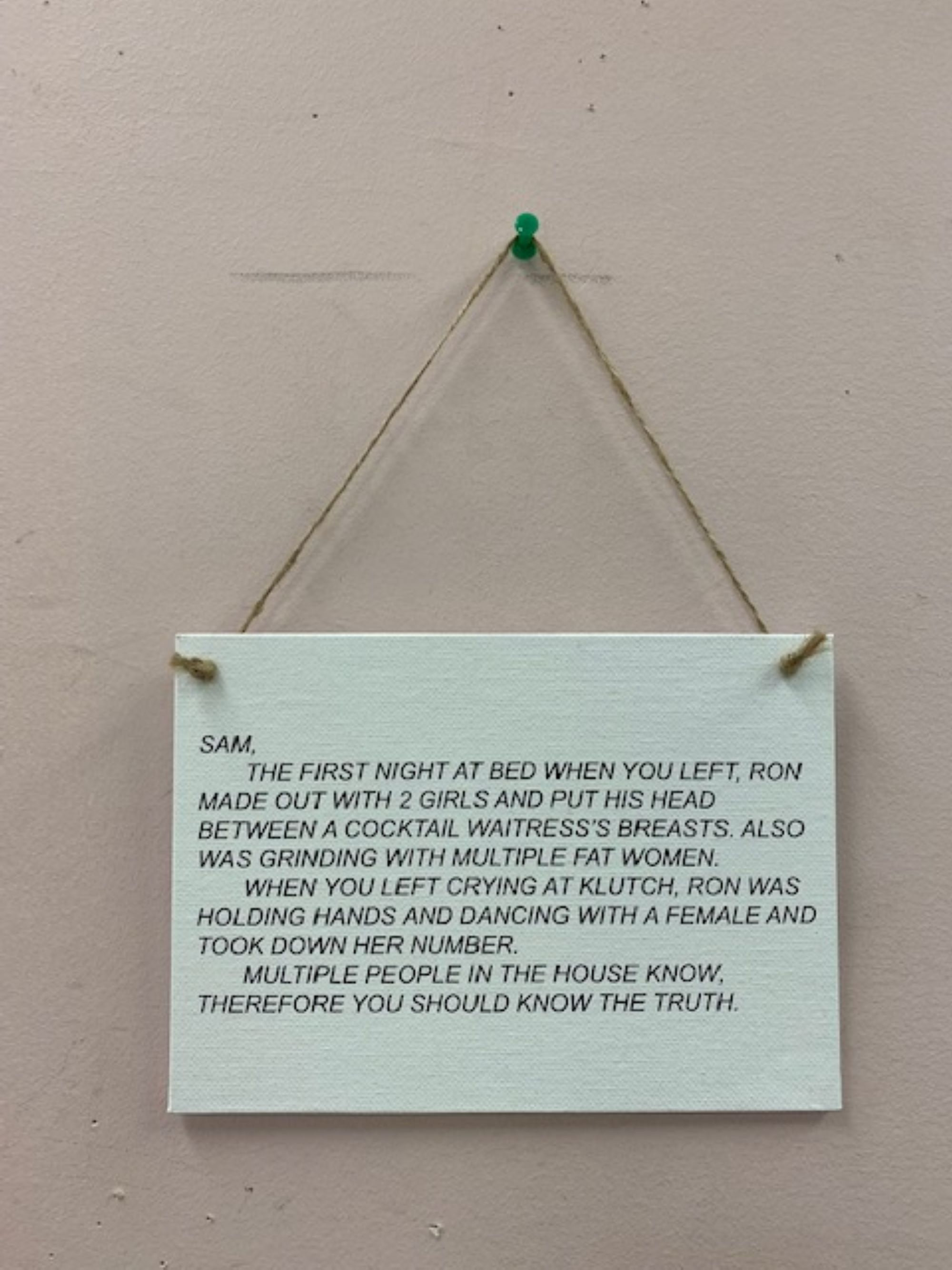 Jersey Shore the Note Canvas Print Dear Sam - Etsy