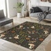 Cottagecore Area Rug Mushroom Floral Indoor Mat Botanical Living Room ...