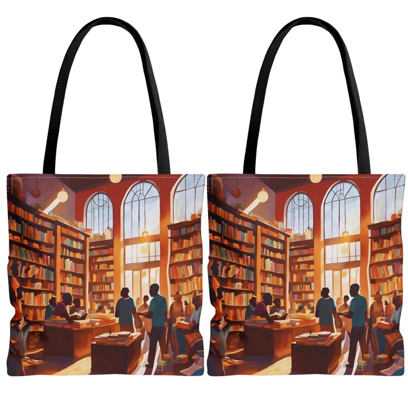 Afrocentric Art Book Store Tote Black Girls Library Tote African ...