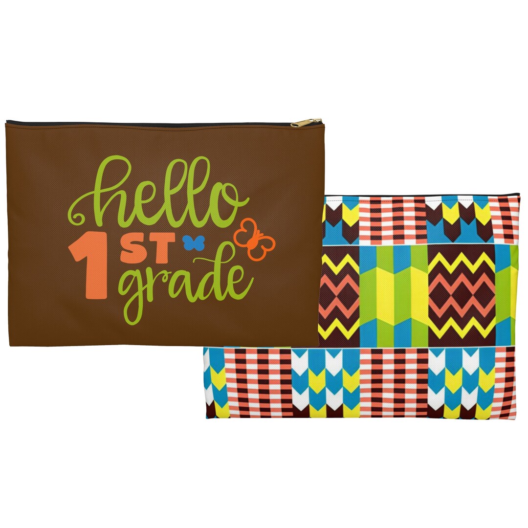 Hello First Grade Zipper Pouch 1st Grade Teacher Accessory Storage ...