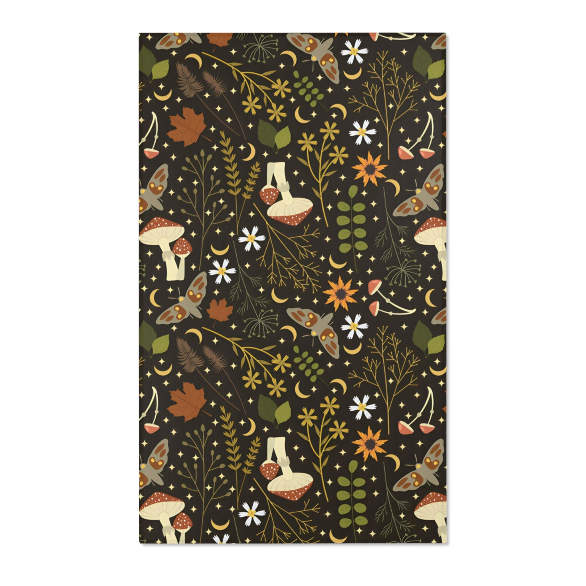 Cottagecore Area Rug Mushroom Floral Indoor Mat Botanical Living Room ...