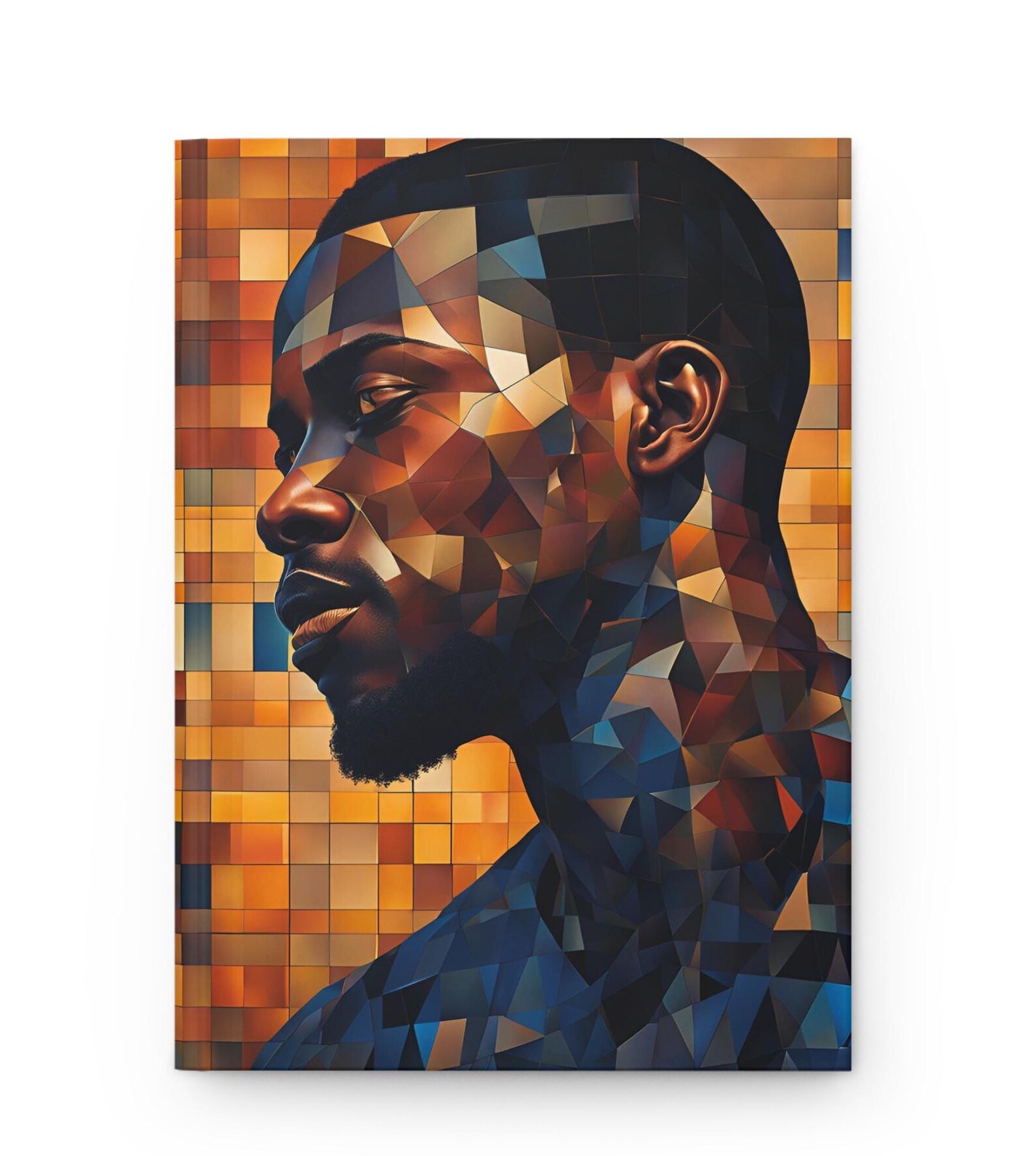 Melanin Male Hardcover Journal African American Man Writing Notebook ...