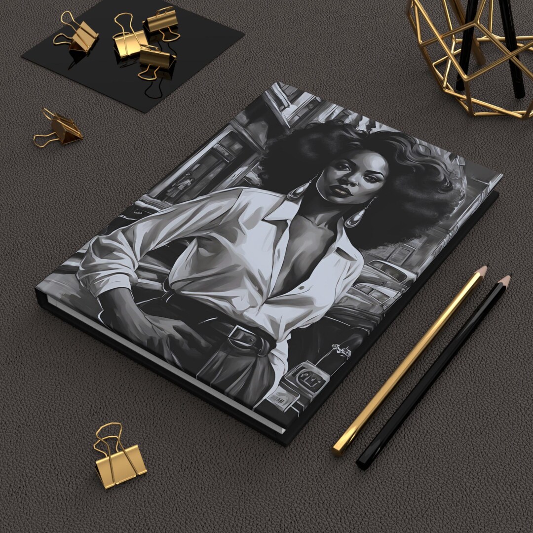 Melanin Queen Matte Diary Vintage Black Girl Journal Rotro African ...
