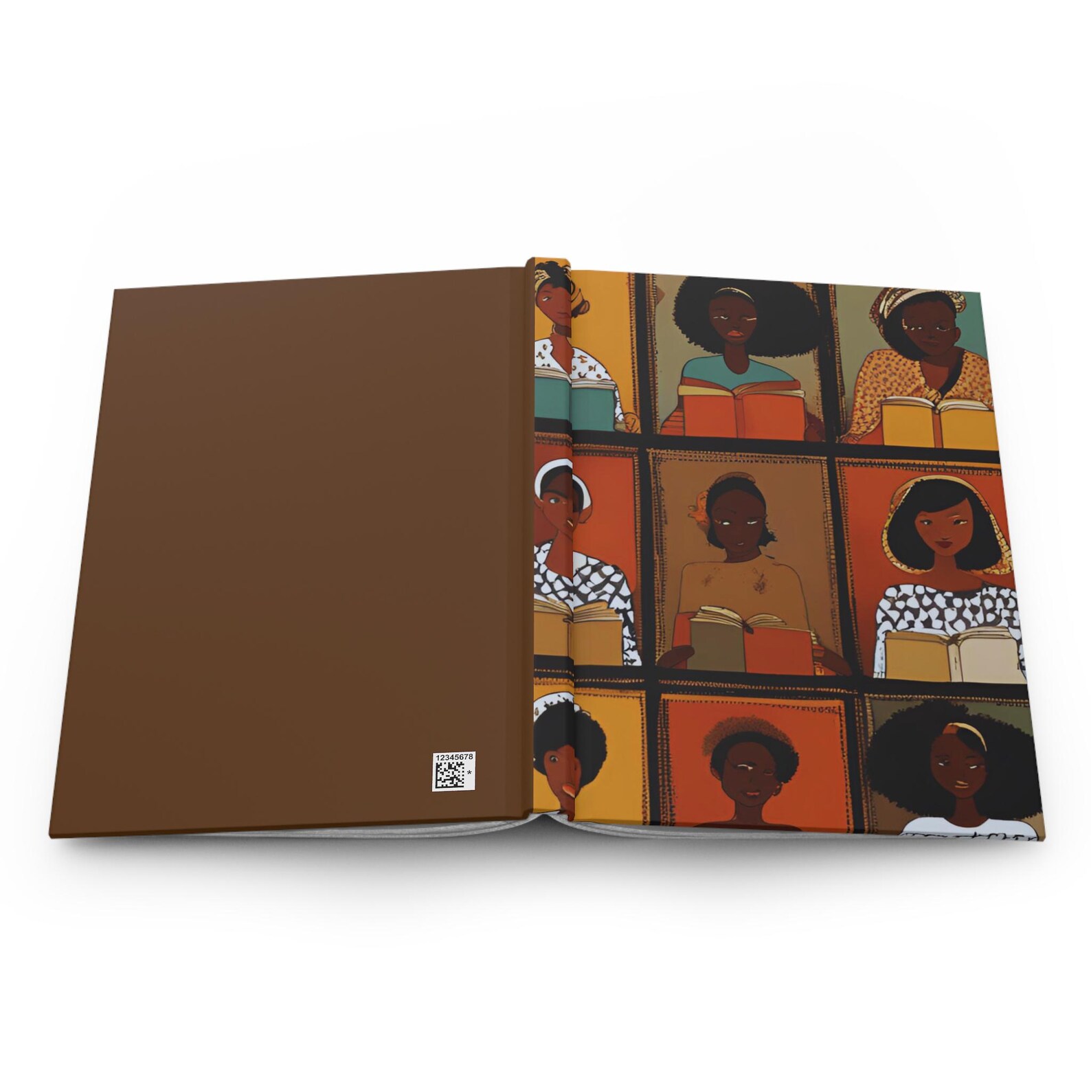 Melanin Women Readers Notebook Book Lover Hardcover Matte Journal Black ...