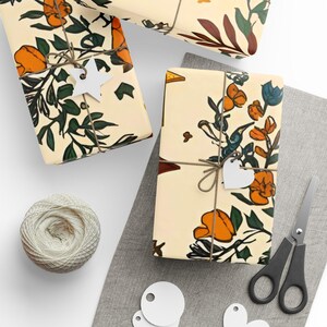 Graduation Wrapping Paper Floral Gift Wrap Celebration Party Wrap Sheet ...