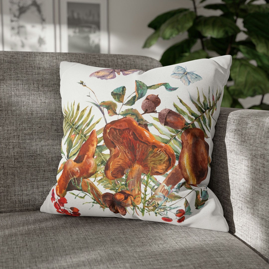 Mushroom Pillow Case Fungi Cottagecore Throw Pillow Case - Etsy