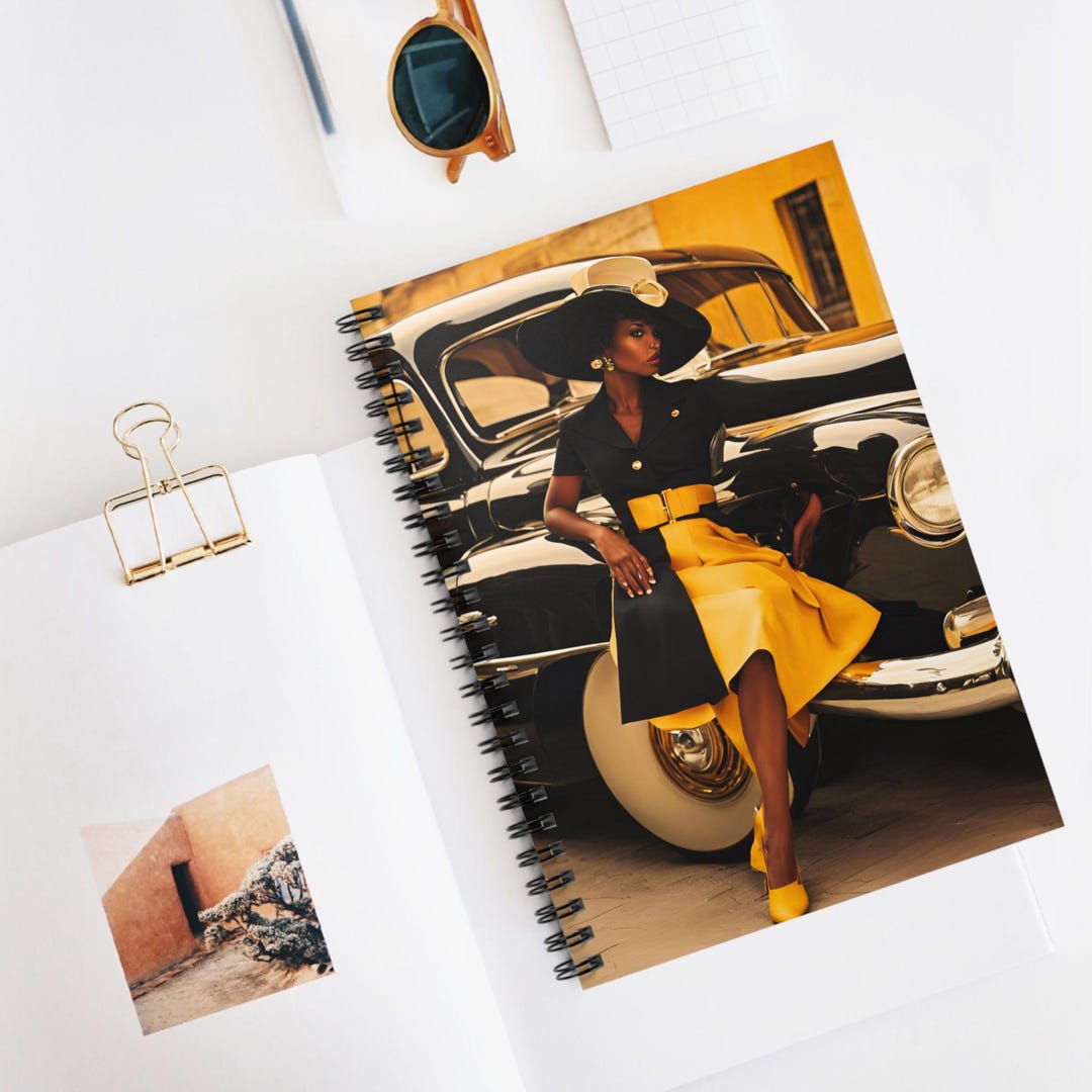 Retro Melanin Queen Spiral Diary Vintage Black Girl Journal African ...