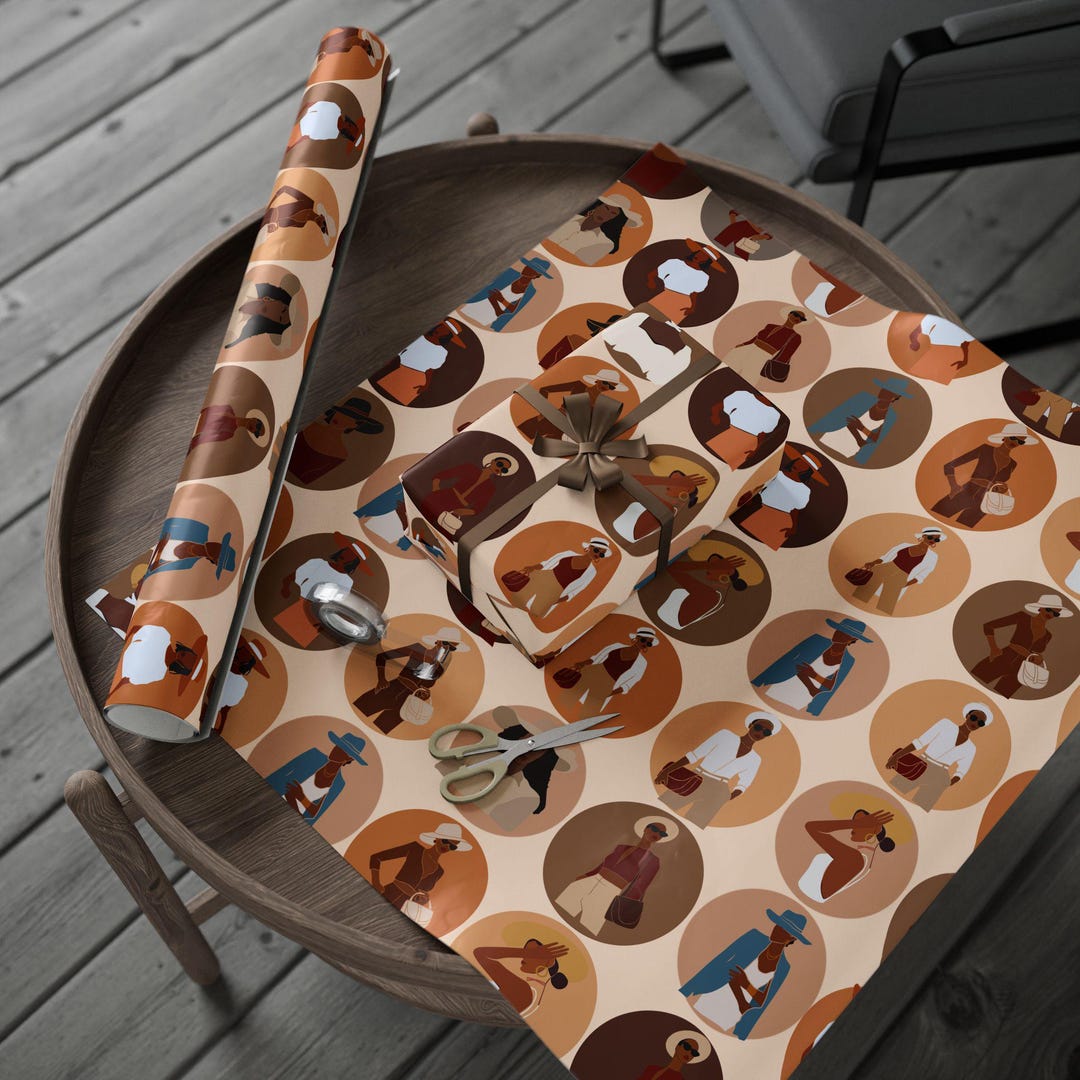 Black Queens Wrapping Paper African American Ladies Gift Wrap Elegant ...