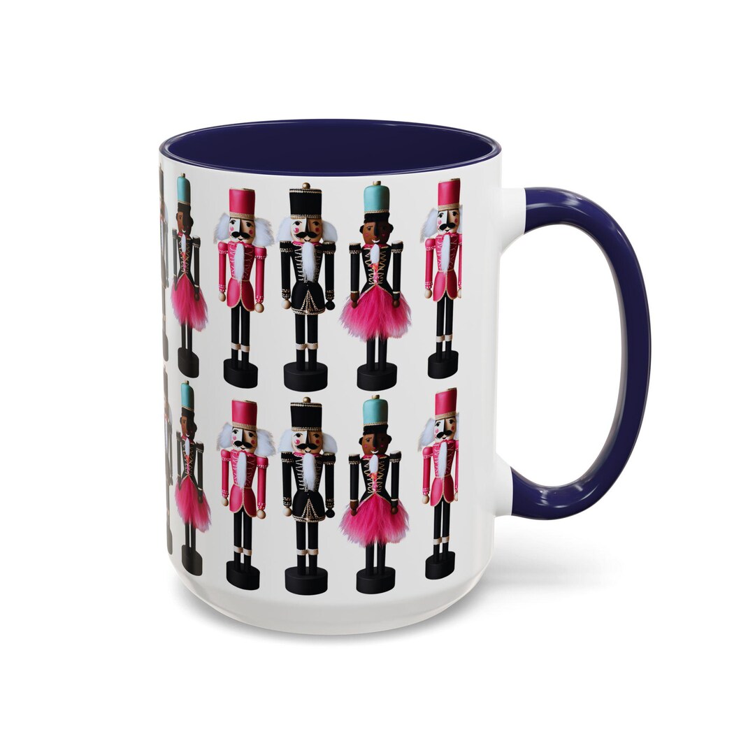 Nutcracker Accent Coffee Mug 11, 15oz Festive Holiday Drinkware ...