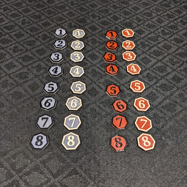 Numbered Tokens - Etsy