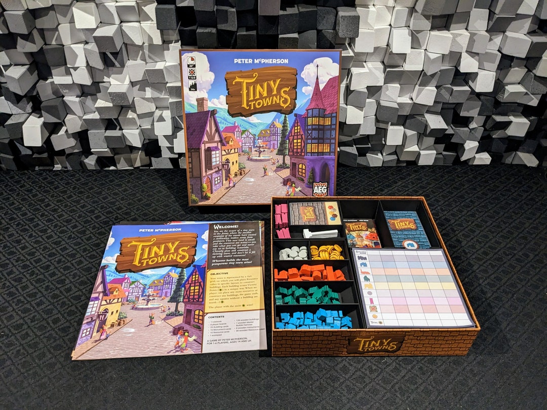 STL Files for Tiny Towns Compatible Insert (fits All Expansions, Sleeved Cards) - Etsy