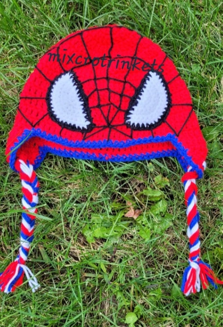 Spiderman Hat Crochet Spider-man Hat Spider-man Spidy Hat - Etsy