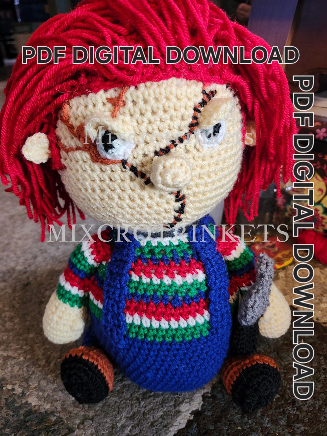 Chucky Stash Jar PDF PATTERN - Etsy