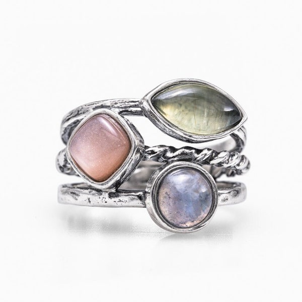 Multi Stone Ring - Etsy