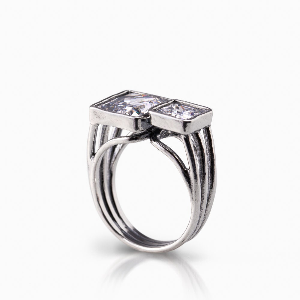 Eclectic Ring Wedding Engagement Ring for Women Graduation | Etsy