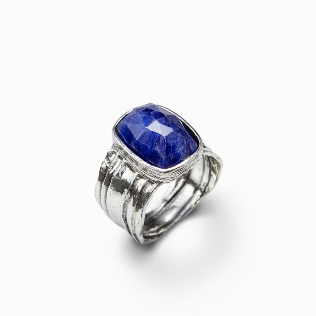 Spellbound Sapphire Ring Beautiful Women 925 Sterling Silver Band Rose ...