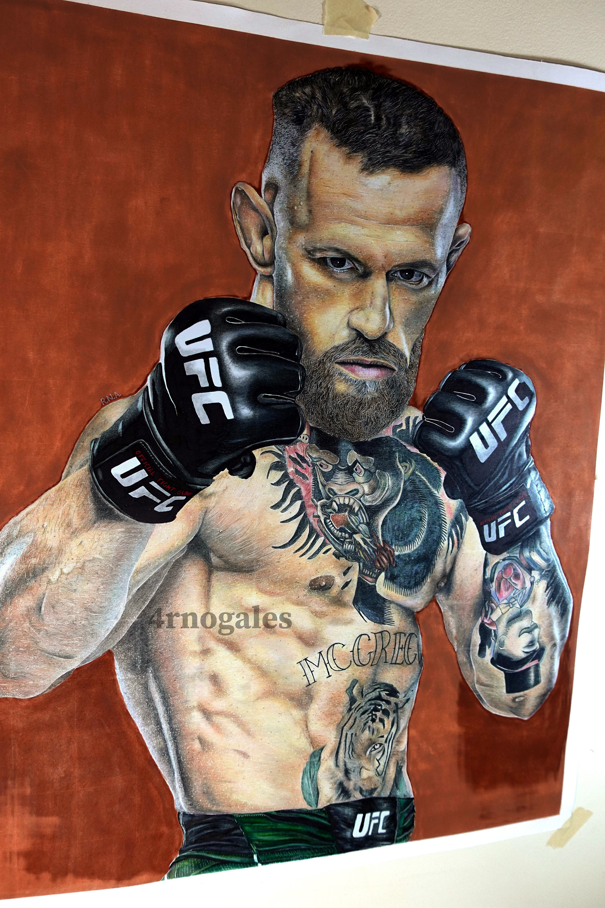 Drawing of Conor Mcgregor, Realistic Colored Pencils. - Etsy
