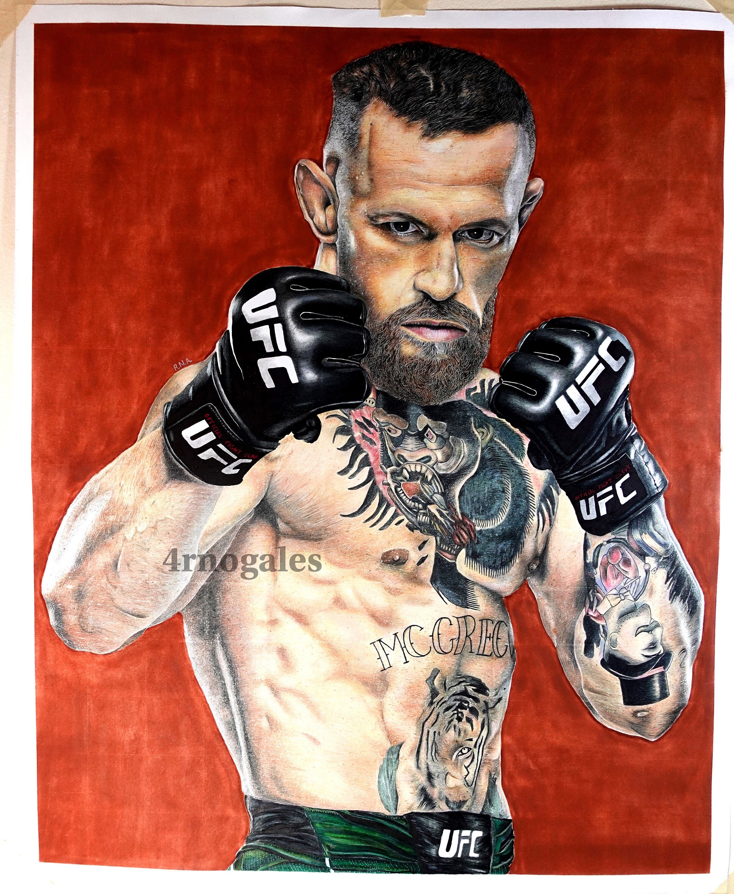 Drawing of Conor Mcgregor, Realistic Colored Pencils. - Etsy