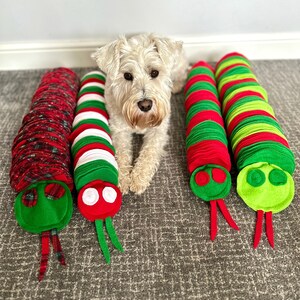 Christmas Snuffle Snake 3 Sizes Interactive Dog Puzzle - Etsy