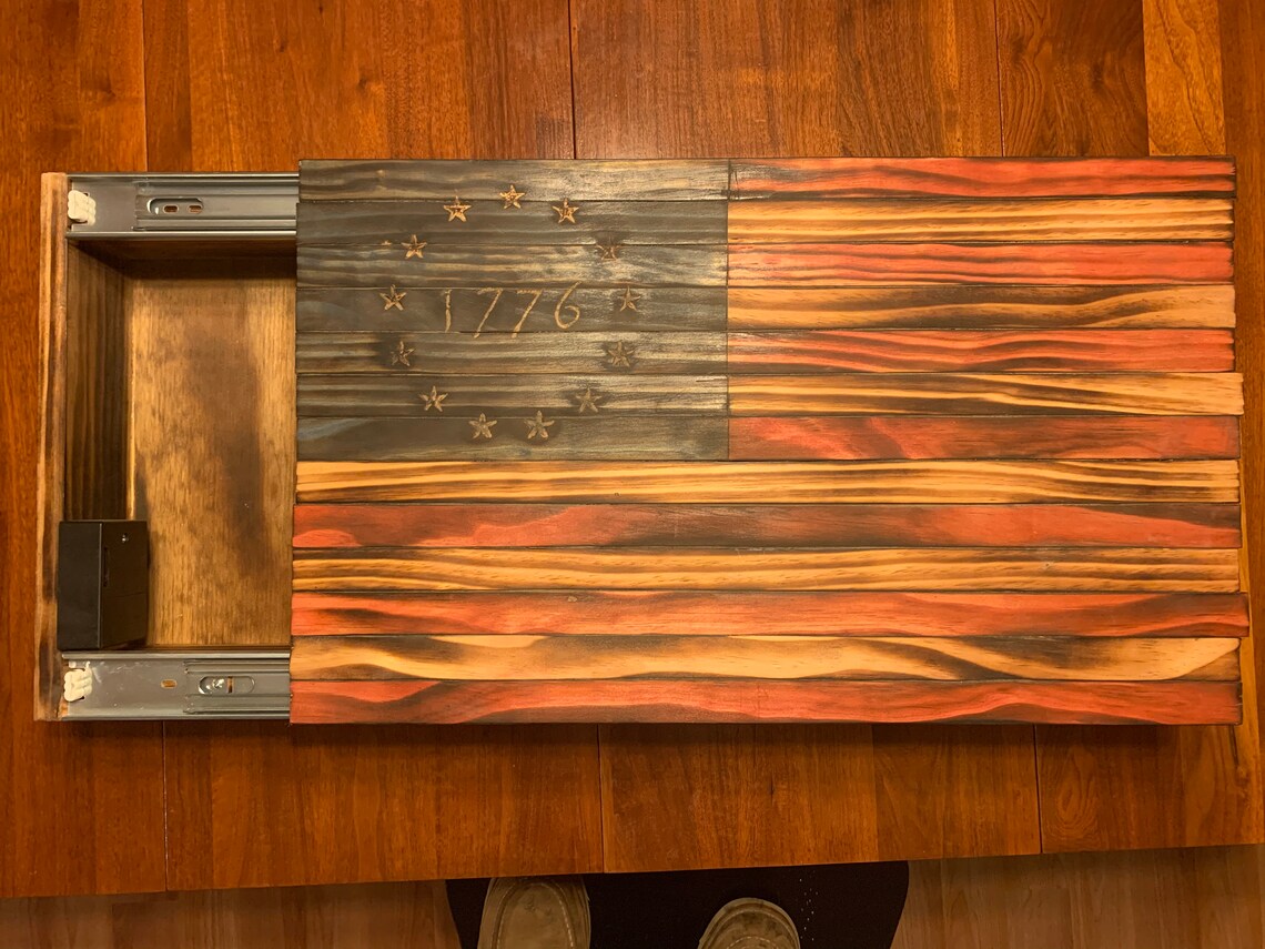 Custom American Flag Concealment Cabinet - Etsy