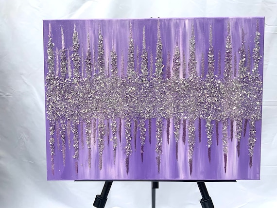 Purple Silver Painting