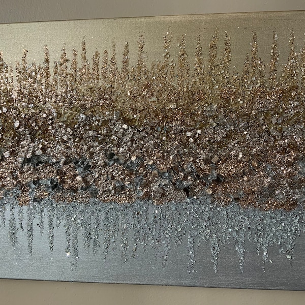 Silver Gold Painting - Etsy
