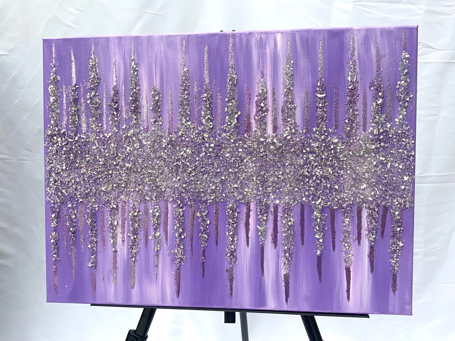 Glitter Painting Glitter Glass Painting Purple Glass - Etsy