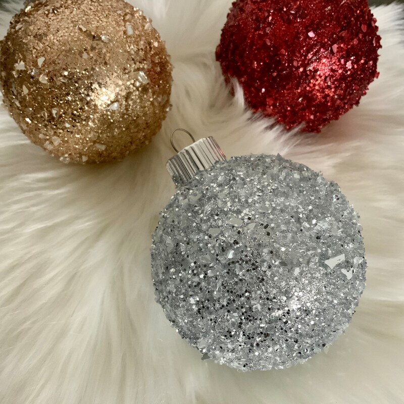 Glitter Ball Ornaments - Etsy