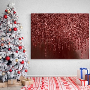Red Glitter Glass Painting, Red Glass Painting, Red Glitter Painting ...