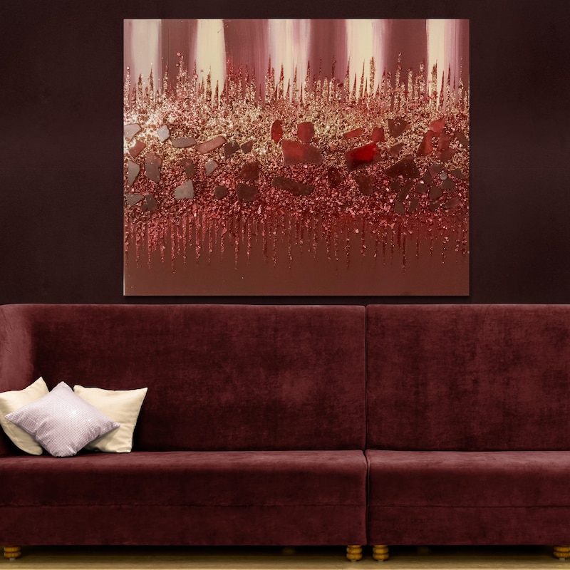 Red Art Glass - Etsy