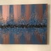 Blue and Copper Glitter Glass Painting, Blue Glass Painting, Copper ...
