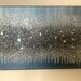 Black and Silver Glitter Glass Painting, Black and Silver Wall Decor ...