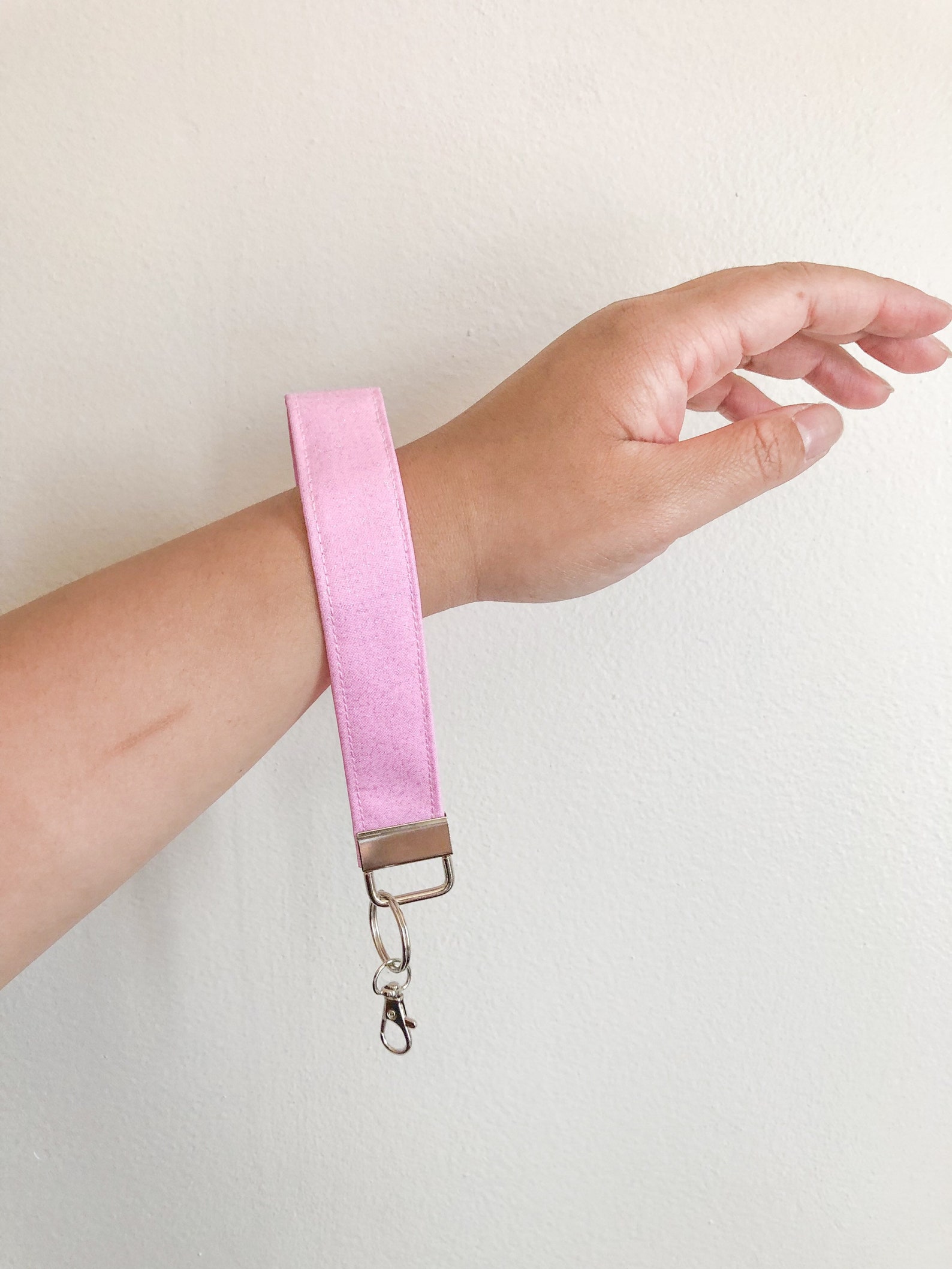 Sparkle Pastel Pink keychain Shimmery Shiny pink handmade | Etsy