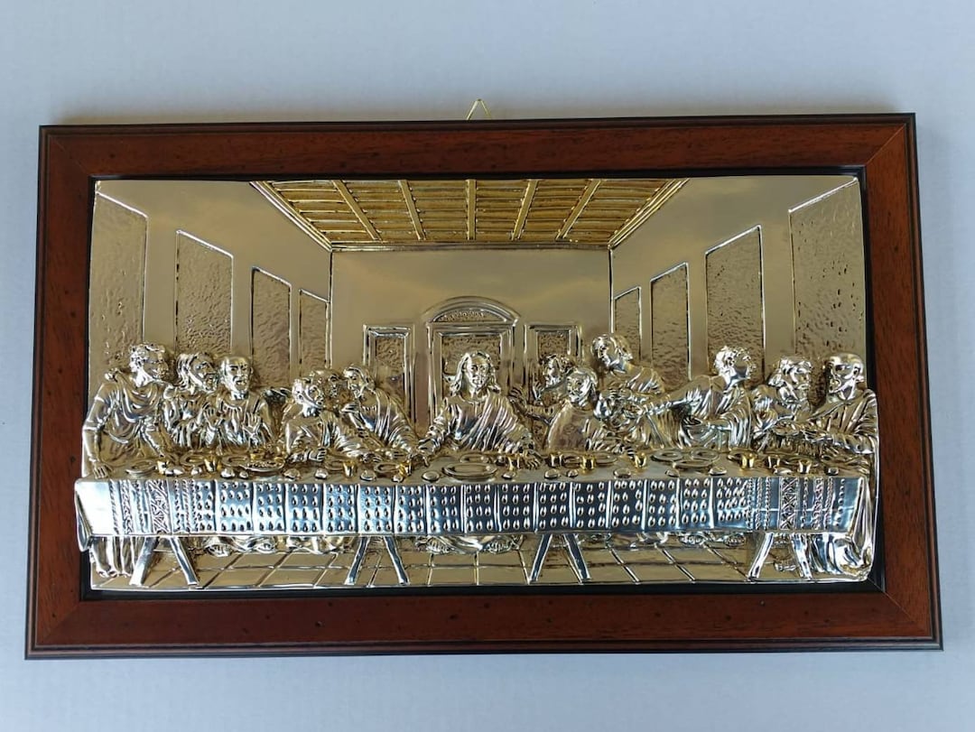 Painting of the Last Supper Cm 42,5 X 25,5 (16,73 X 10,03 Inches) in ...