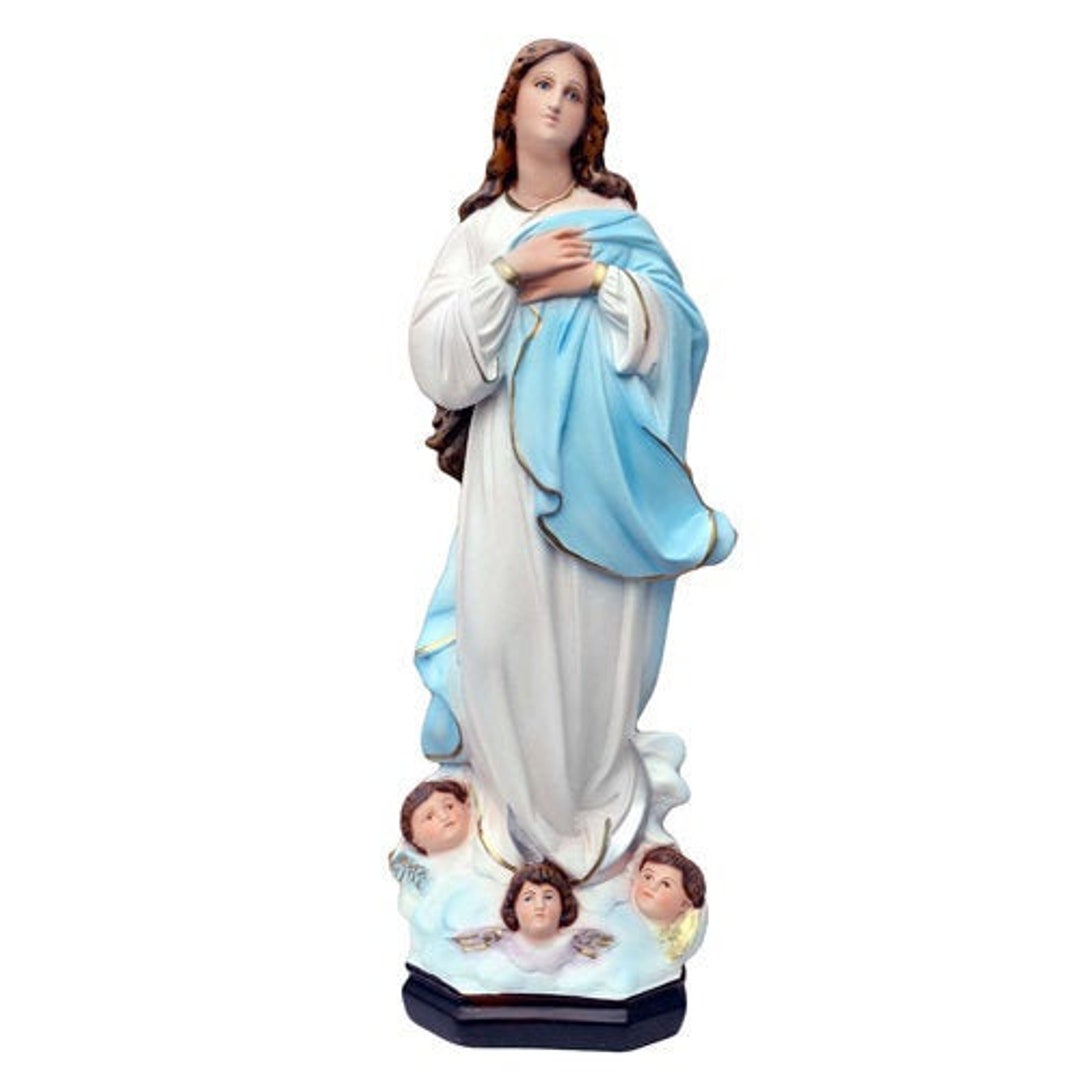 Statue of Our Lady Immaculate Conception Cm 60 23,62 Inches in Hand ...