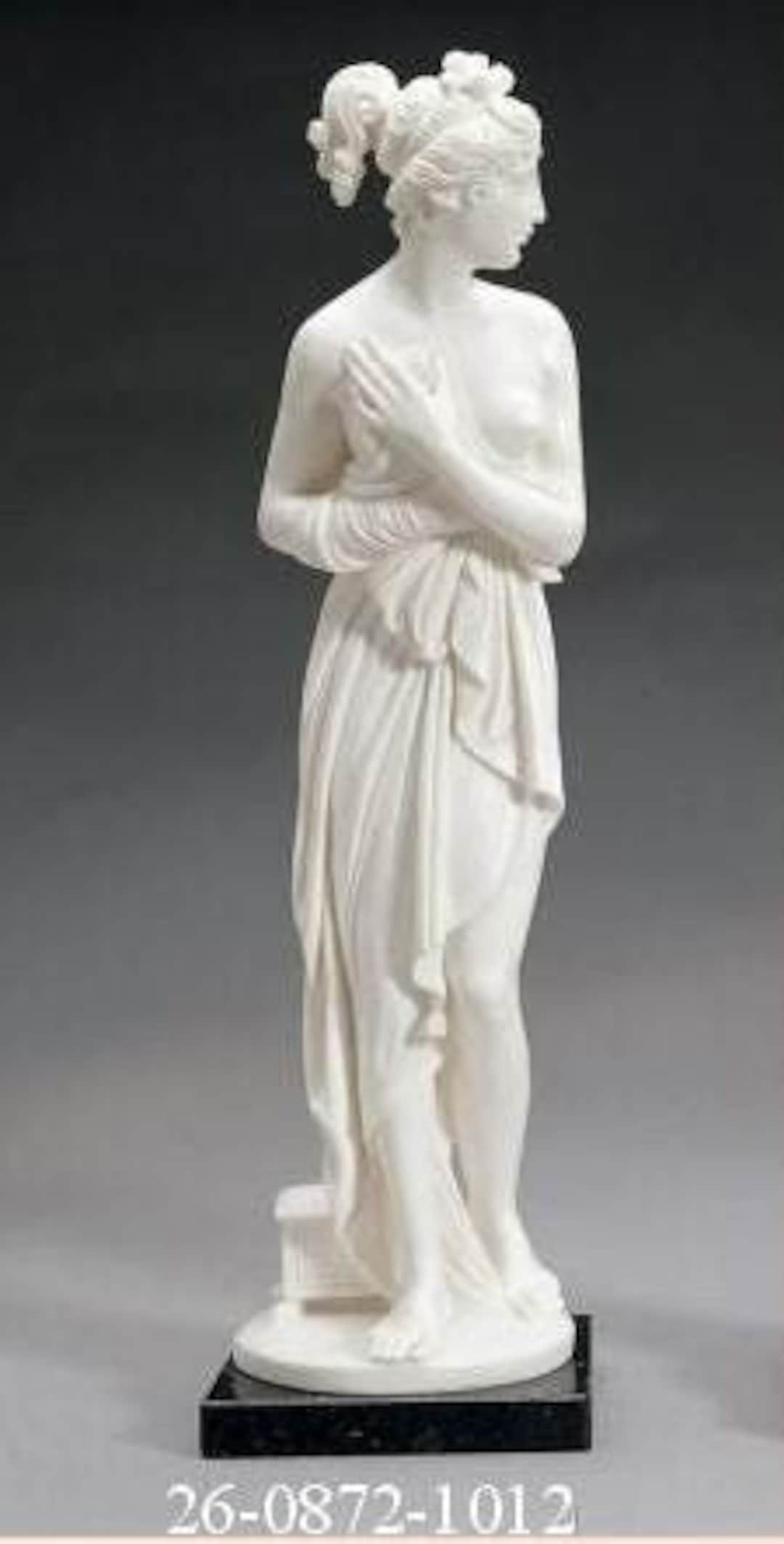 Classical Sculpture "venus Italica" by Canova, in Alabaster Powder, Marble Base 65 Cm (26 Inches ...