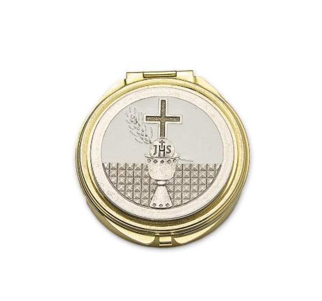 Golden Host Holder Ø Cm.6 (2.36 Inches) With Enamelled Metal Plate ...