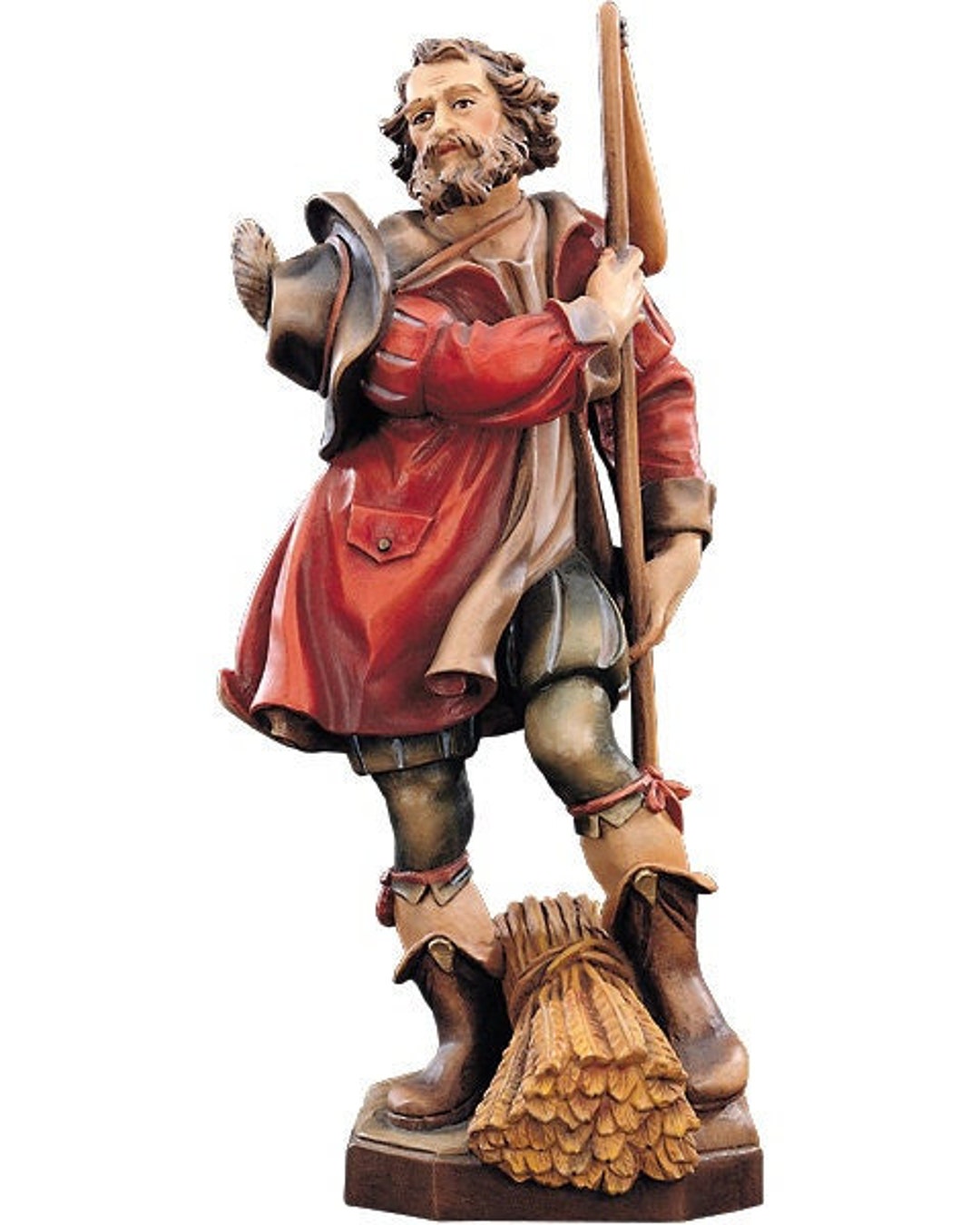 Statue of St. Isidore Carved in Wood From Valgardena and Decorated by ...