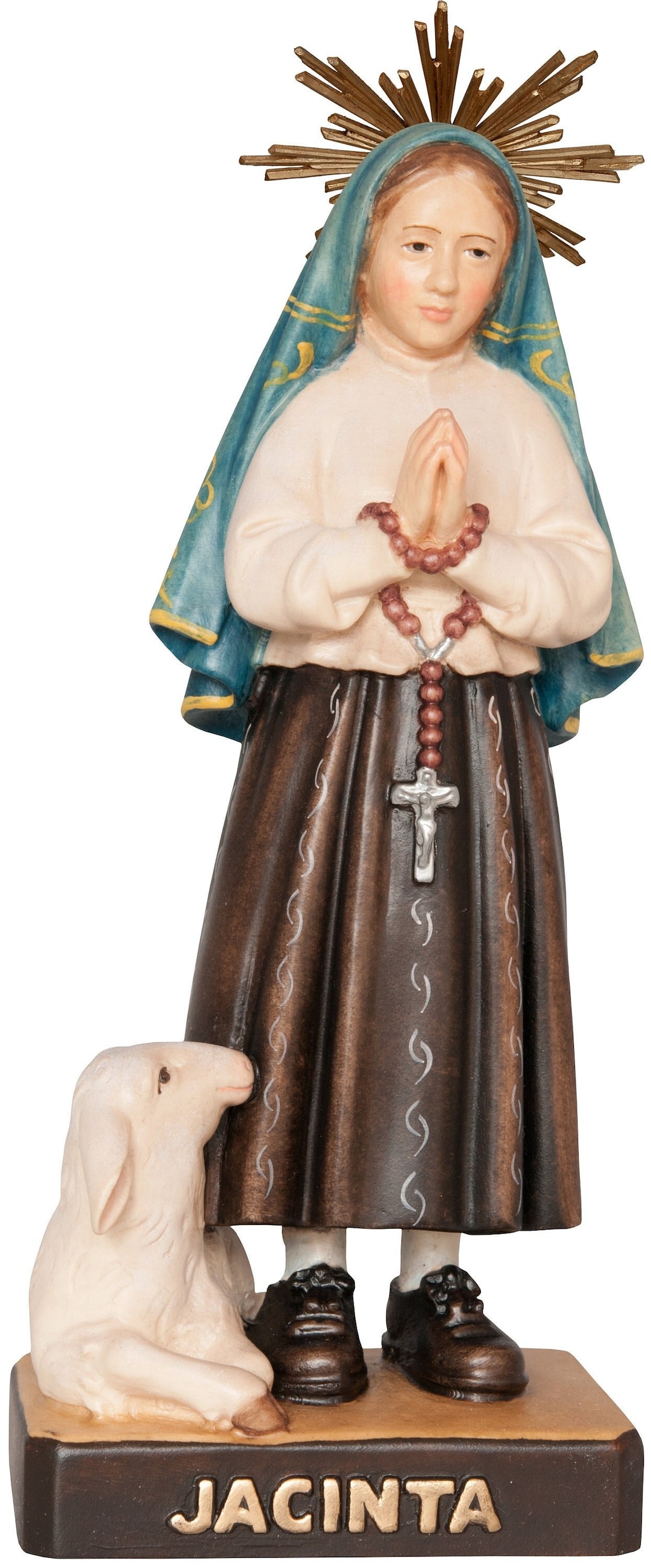 Scultua Statue of St. Jacinta Marto, Shepherdess of Fatima, Carved in ...