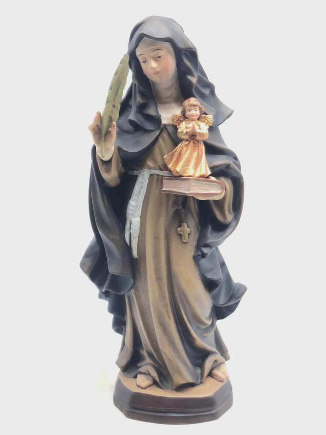 Statua Di Santa Francesca Romana Scolpita in Legno Della Valgardena E ...