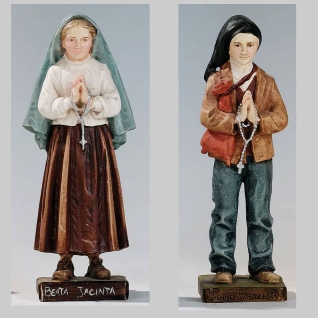 Pair of Statues of Saint Jacinta and Saint Francisco Marto, Shepherds ...