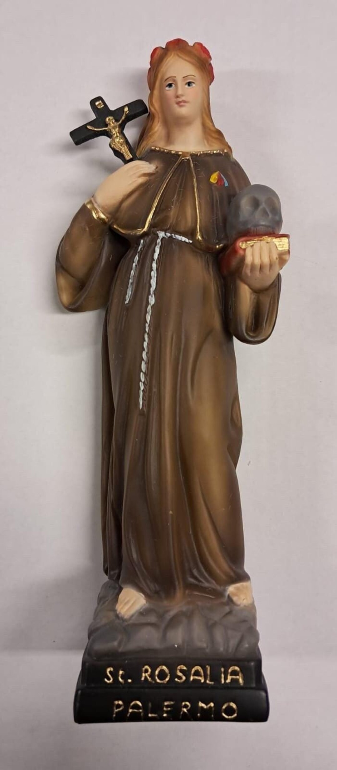 Statua Di Santa Rosalia Cm 27,5 10,82 Inches in Marmo Resin Piena ...
