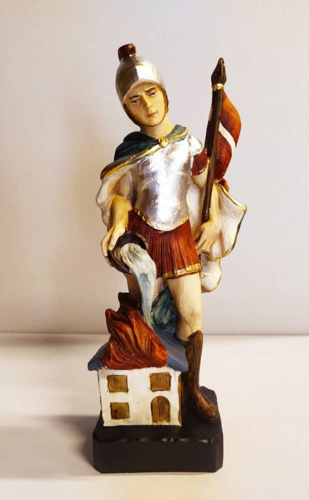 Statue of St. Florian Cm 25 (9,84 Inches) in Hand-decorated Resin ...